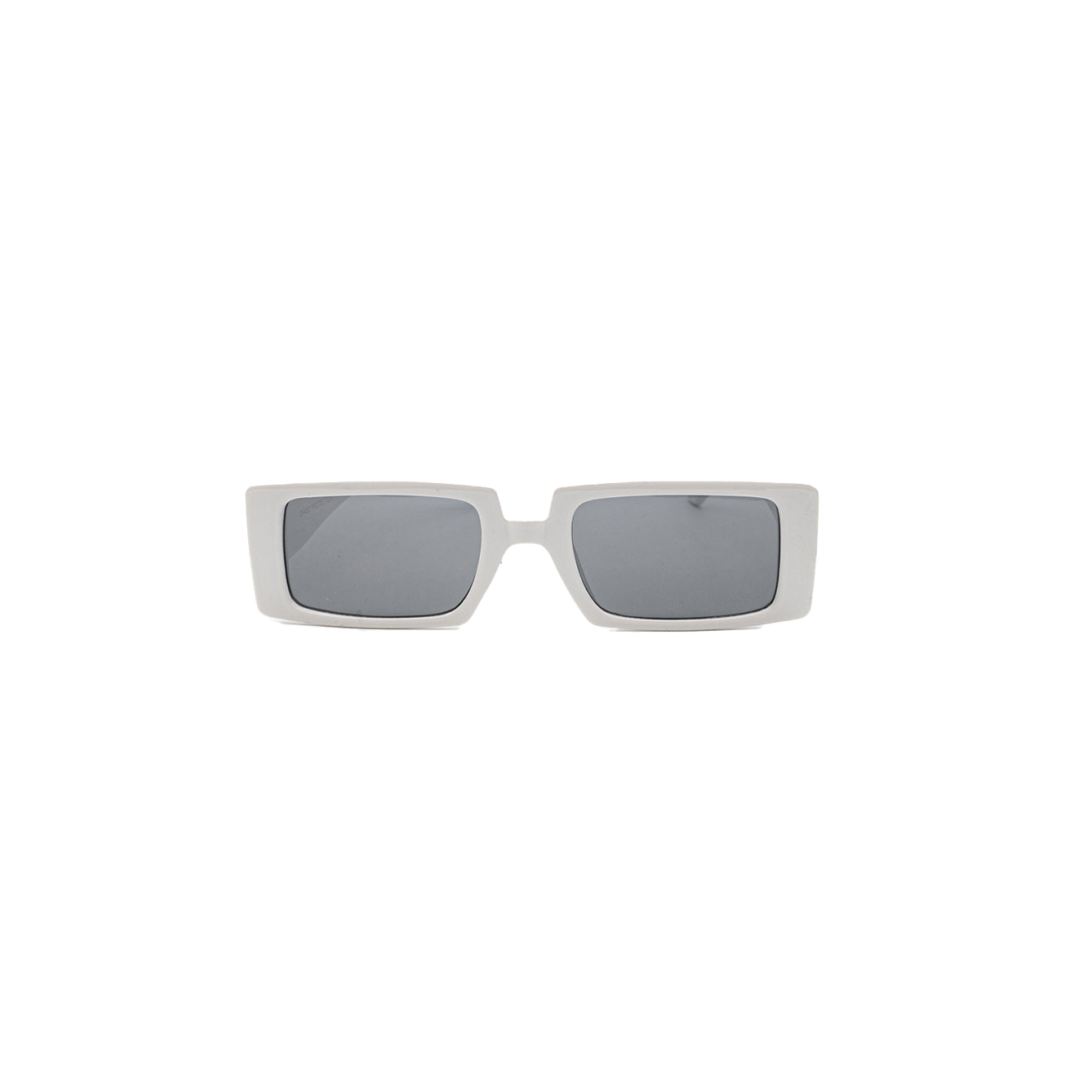 Boxy 90's Sunglasses - White – Nucleus Bandit